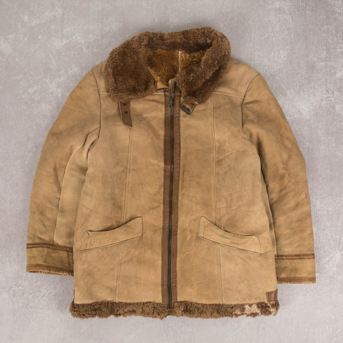 WOMEN'S VINTAGE 1980S SHEARLING SUEDE JACKET - MEDIUM – North Workshop