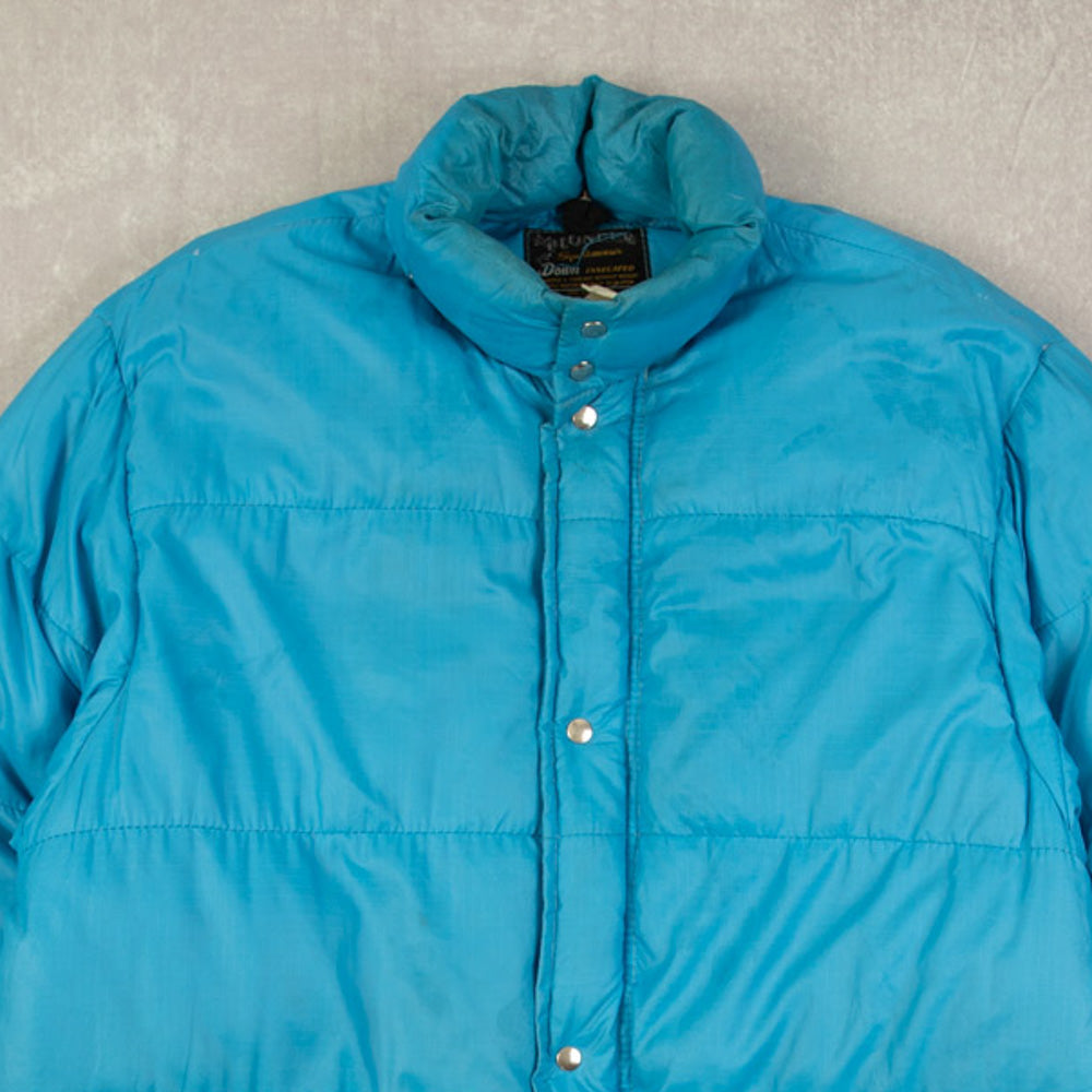 MEN'S VINTAGE 1980S HOODED PUFFER DOWN JACKET - LARGE – North Workshop
