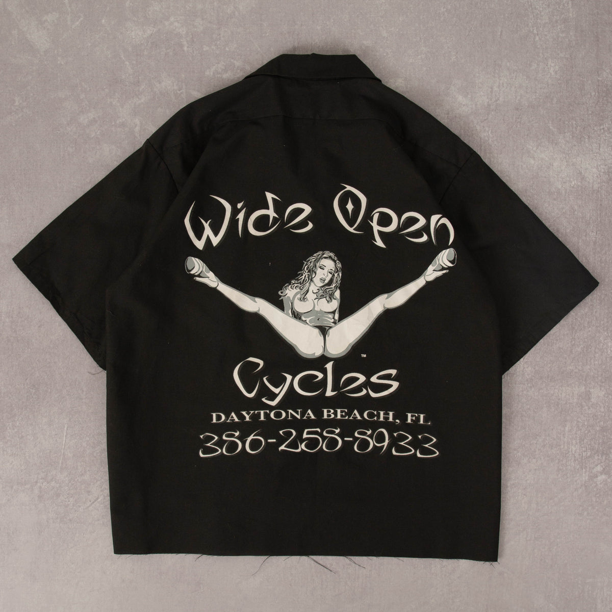 MEN'S VINTAGE RED KAP WIDE OPEN CYCLES CROPPED WORKWEAR SHIRT - LARGE ...