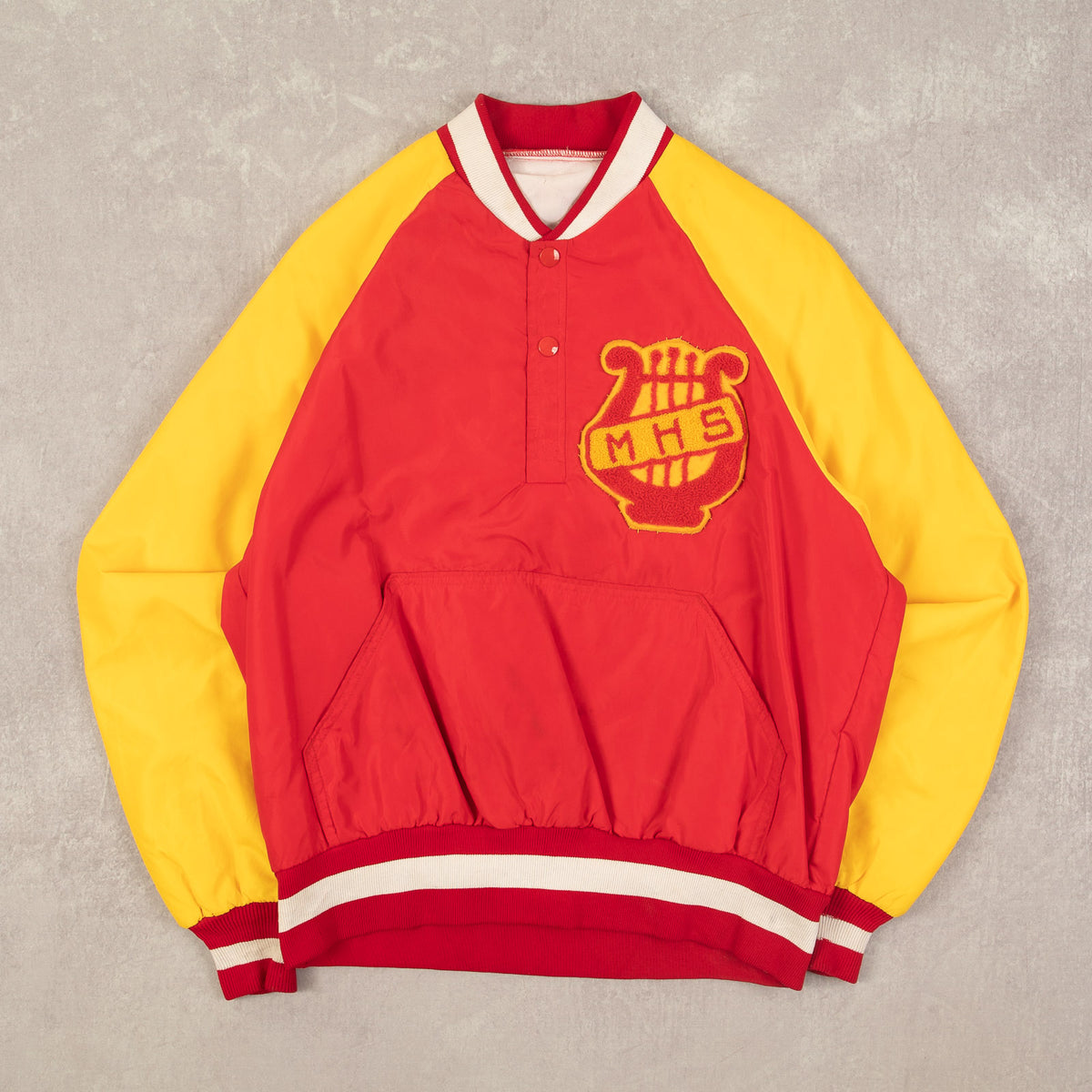 MEN'S VINTAGE 1990S PEP BAND QUARTER BUTTON PULLOVER JACKET - MEDIUM ...